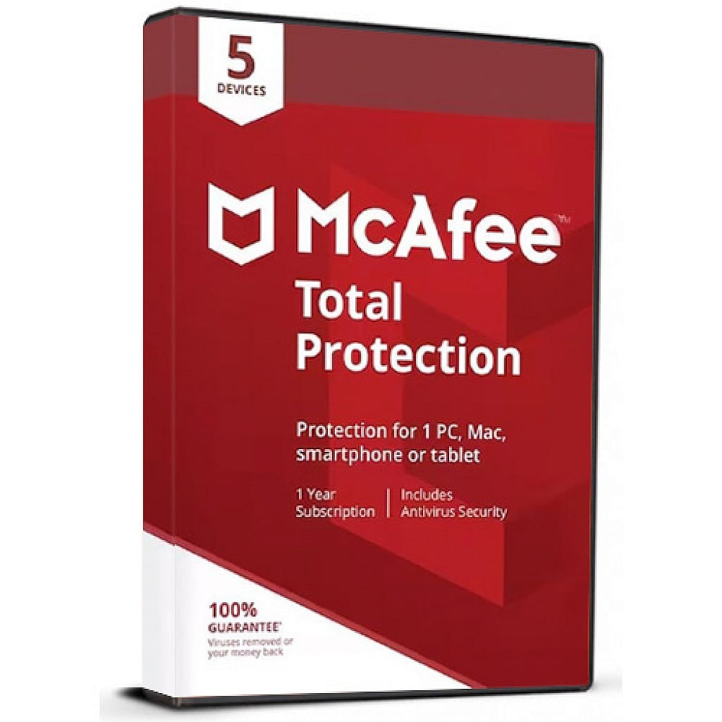 Buy McAfee Total Protection 1 Year 5 Devices Cd Key Global
