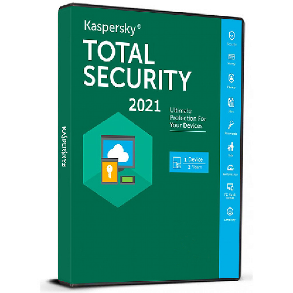 Kaspersky Total Security 2021 (2 Years / 1 Device License ...