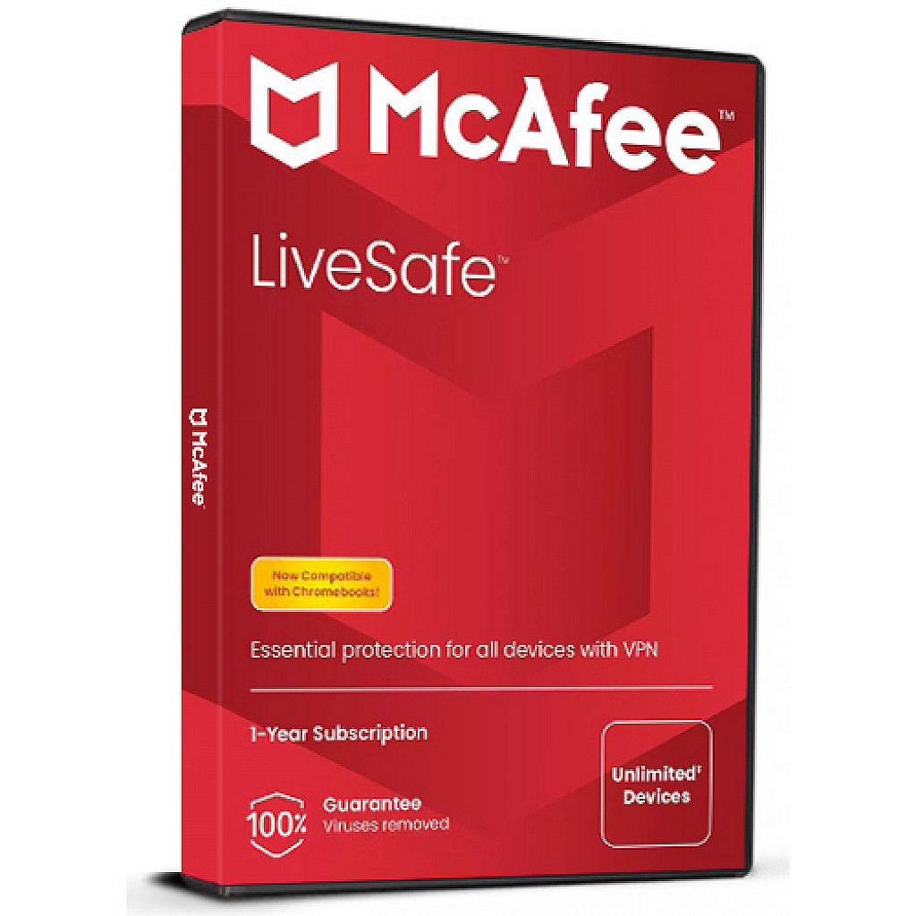 Buy McAfee LiveSafe - Unlimited Devices 1 Year Cd Key Global